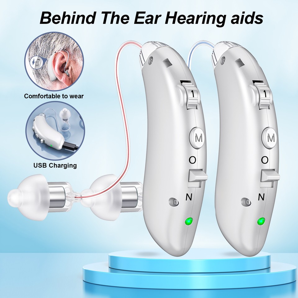 Rechargeable Volume Adjustable BTE A Pair Of Hearing Aids Invisible For ...