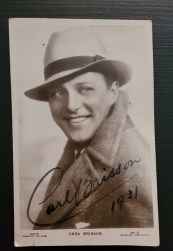 CARL BRISSON RPPC SIGNED IN INK ALFRED HITCHCOCK DANISH ACTOR ...
