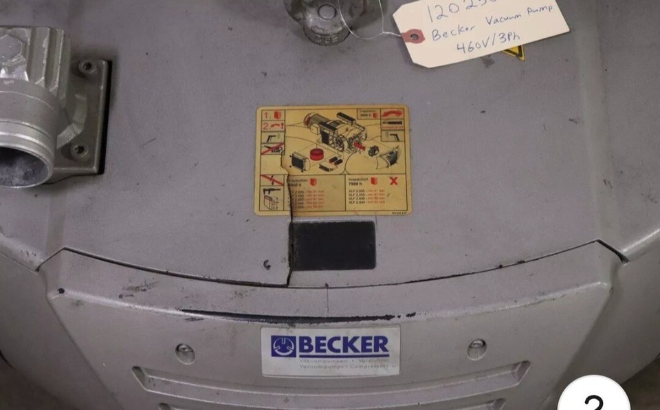 Becker VTLF 2.250 8.9HP Oil-Less Rotary Vane Vacuum Pump SOLD NOT FOR ...