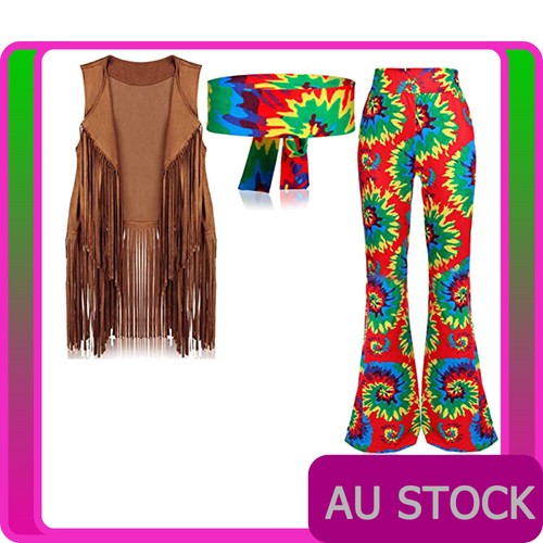Ladies Dancing Queen Costume 60s 70s Retro Hippy Hippie Groovy Go Go ...