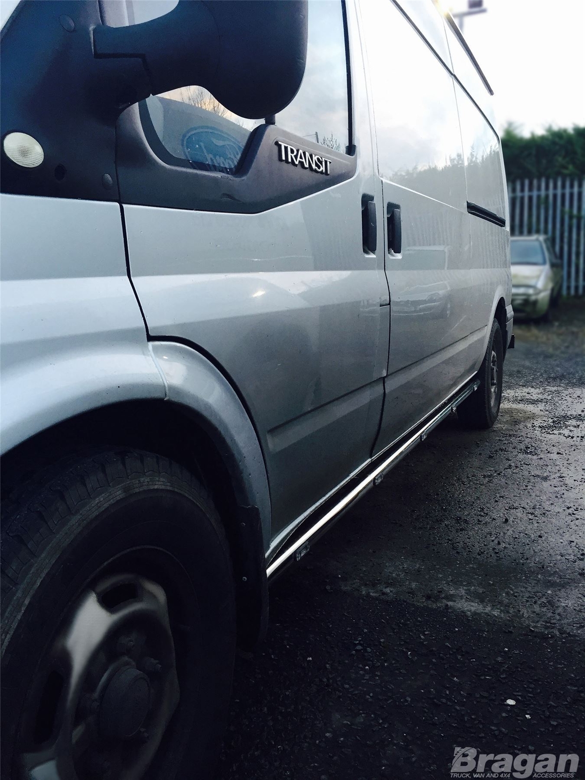 Side Bars + Amber LEDs For Ford Transit MK6 LWB 2000-2006 Stainless ...