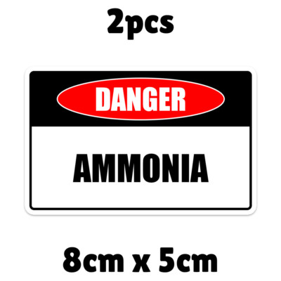 2 x Ammonia Danger Warning Safety Sign Label Sticker Decal | eBay