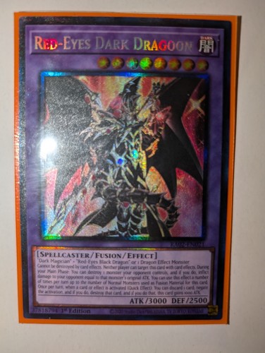 Red-Eyes Dark Dragoon 1st Edition Prismatic Collector's Rare RA02-EN021 ...