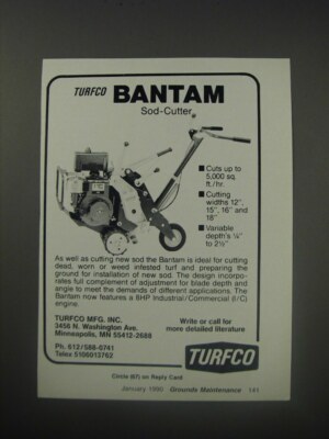 1990 Turfco Bantam Sod-Cutter Ad | eBay