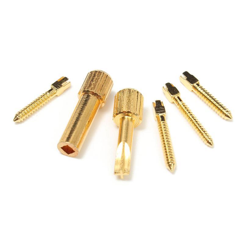 120pcs Dental Endodontic Screw Posts Gold Plated Titanium Kit &2Key ...