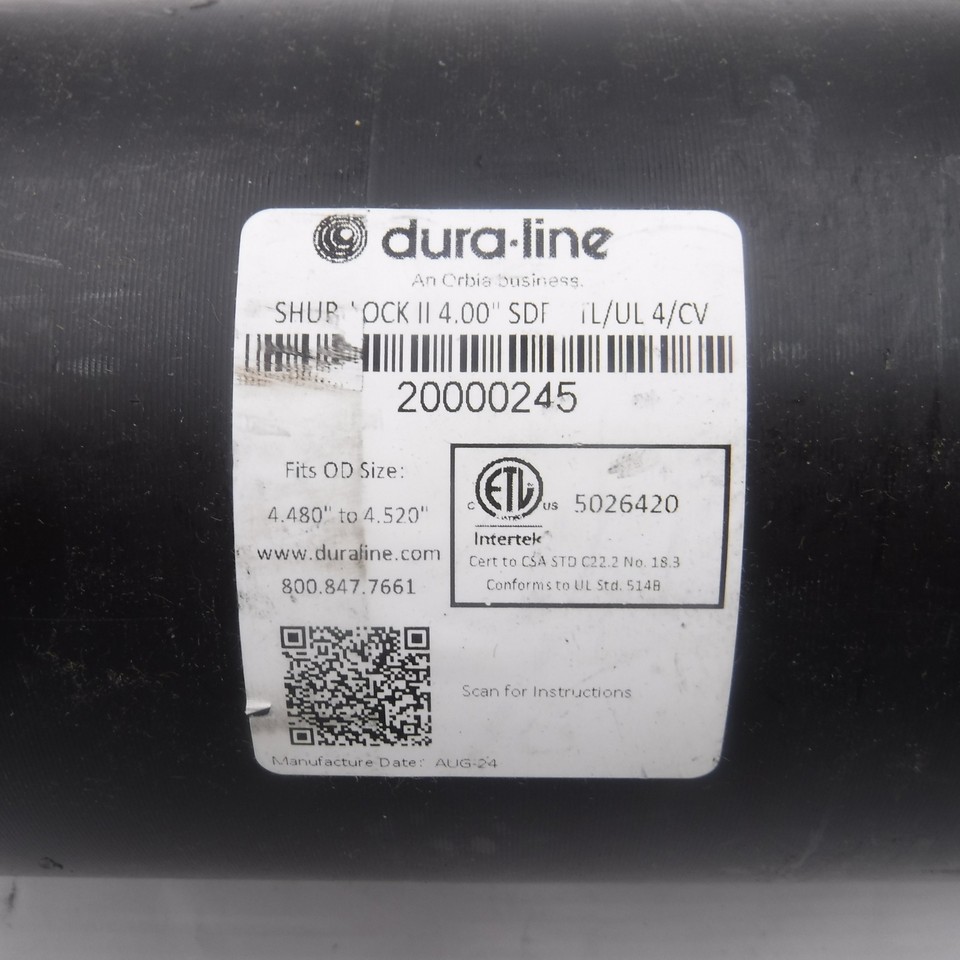 Dura-Line 20000245 Sure-Lock II HDPE & PVC Conduit Coupler 4" SDR SEE ...