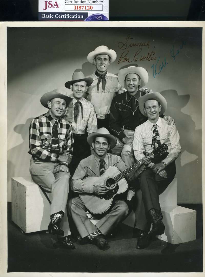 Ken Curtis Karl Farr JSA Signed 8x10 Sons of the Pioneers Photo ...