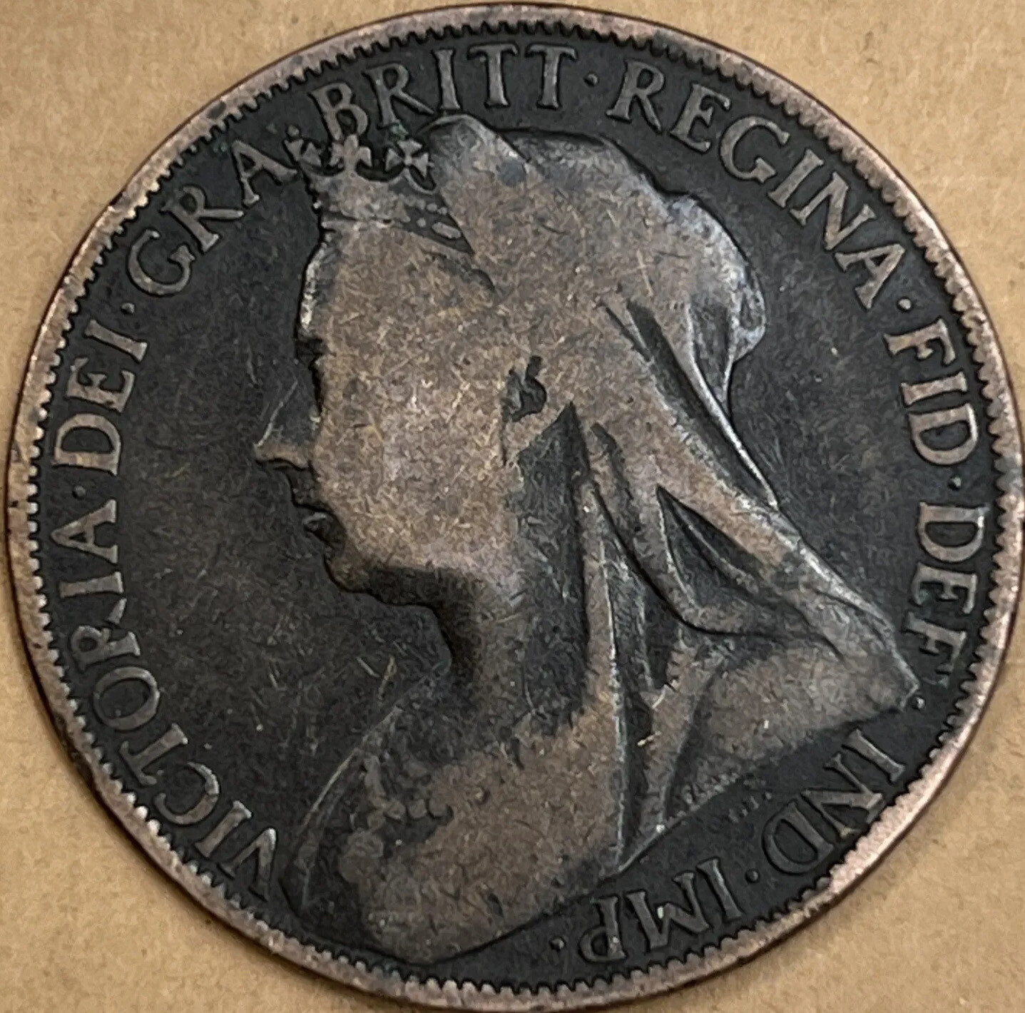 1898 UK Great Britain British One 1 Penny Queen Victoria Coin Lot - 8.x ...