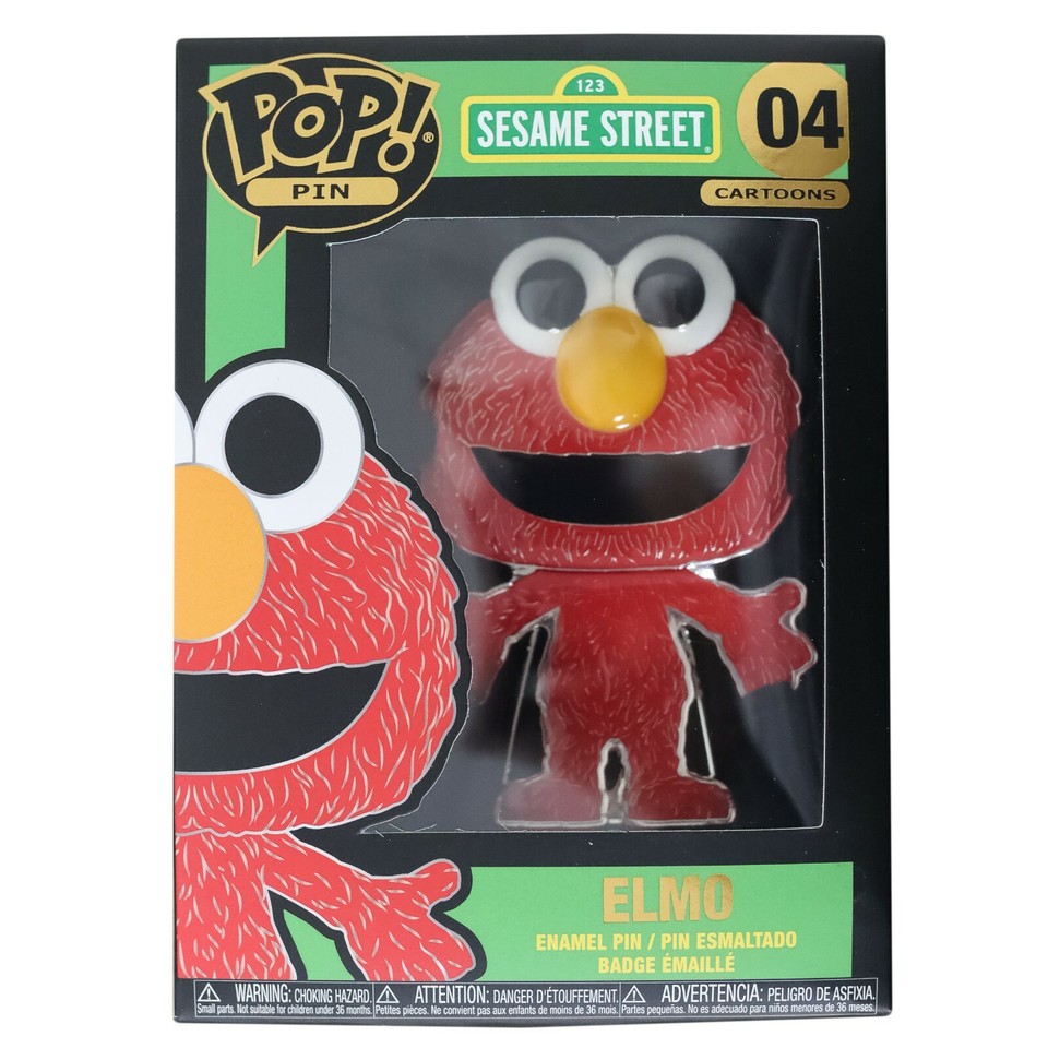 Funko Pop! Enamel PIN Sesame Street 04 Cartoons Elmo Removable Stand ...