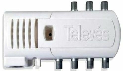 Amplificador TV de interior 1entrada 6 salidas conexion F TDT Televes ...