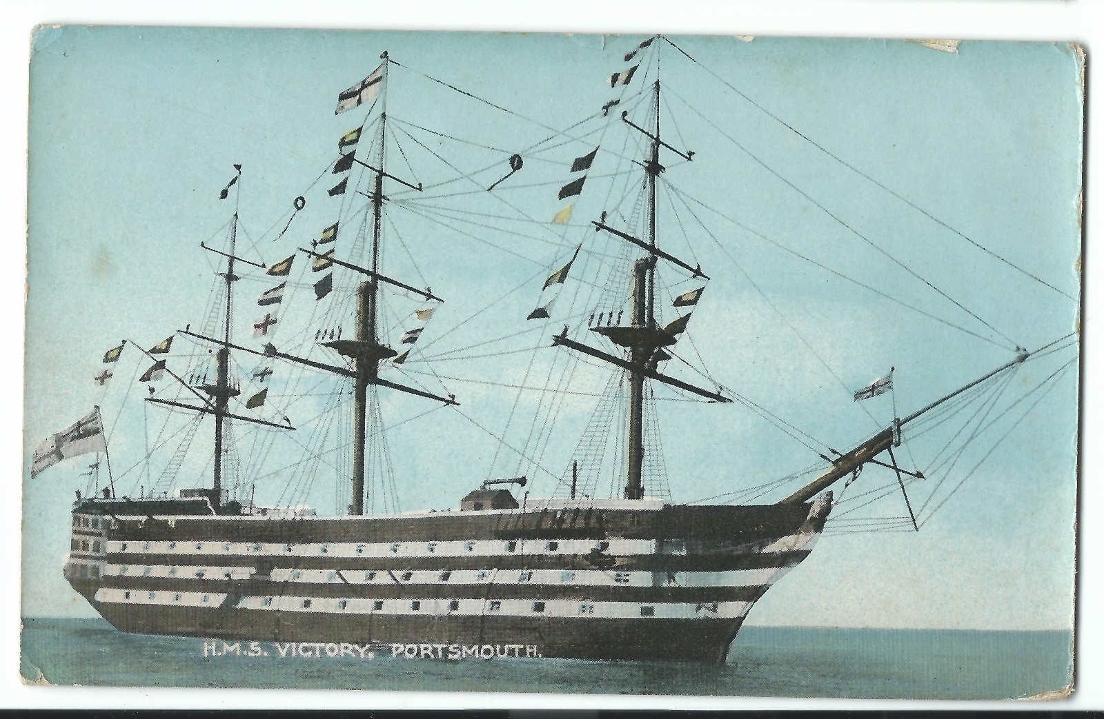 HMS Victory, Portsmouth PPC, 1919 PMK From Member of WRB Mess, RNB ...