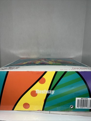 New POP Rhino Inflatable Ride On Colorful Pool Float H2OGO 79" X 40 ...