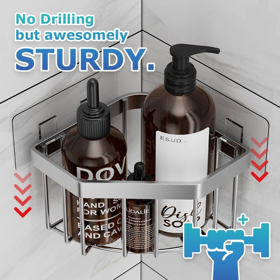 Kitchen Sink Caddy Corner Sponge Holder Organizer, Stainless Steel ...