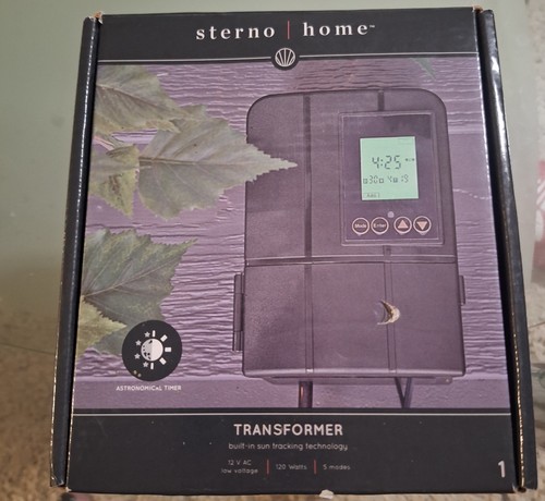 The Sterno Home Low Voltage Landscape Lighting Transformer w/ Dusk-to ...