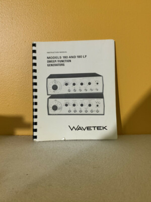 Wavetek Models 180 and 180 LF Sweep/Function Generators Instruction Manual | eBay