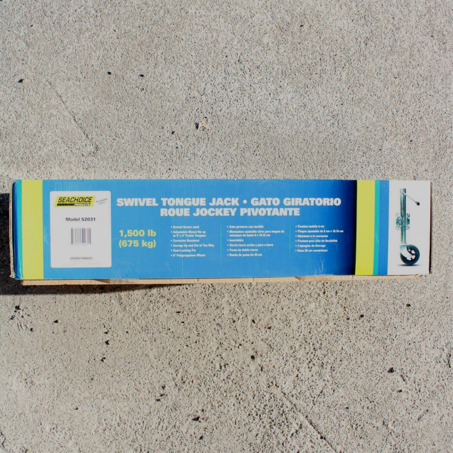 SeaChoice Swivel Tongue Fold Up Trailer Jack 52031 1500lb Capacity Fits ...