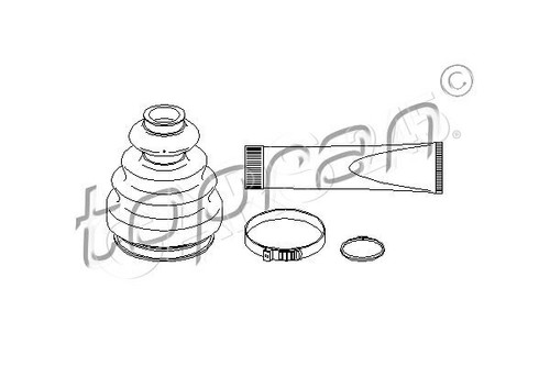 Front Axle Drive Shaft CV Boot Kit Fits VW T5 Transporter Multivan MPV ...