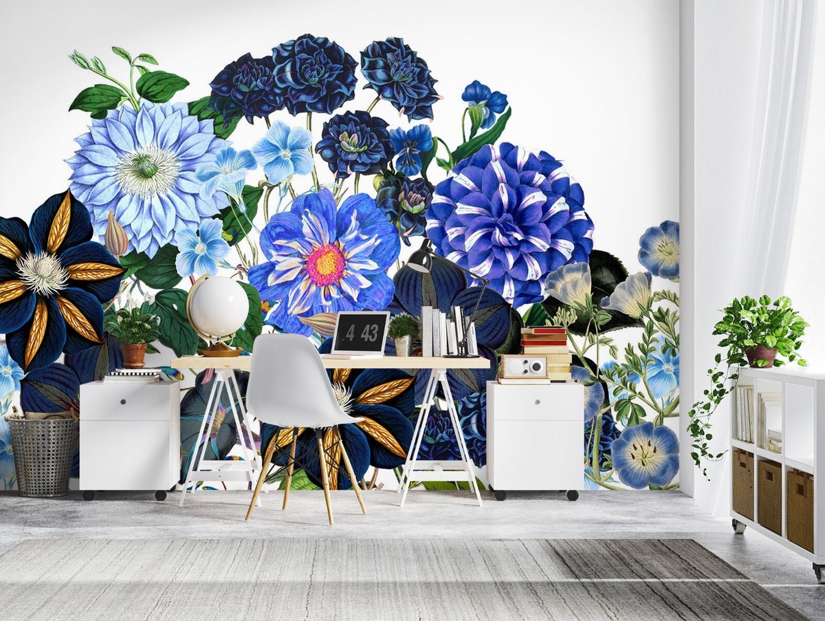 Flowers Blue 3d