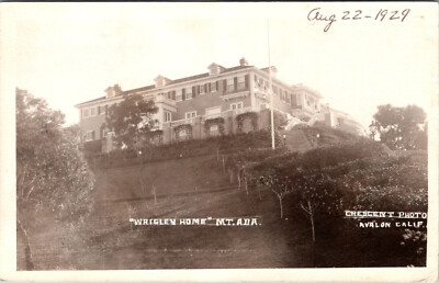 AVALON, CALIFORNIA - WRIGLEY HOME - MT. ADA - 1929 - OLD REAL PHOTO ...