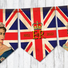 Vintage Style Union Jack Platinum Jubilee Queen Elizabeth Bunting ...
