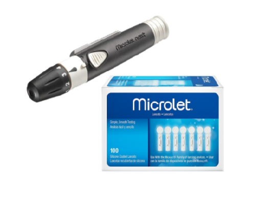 Microlet Next Lancing Device + 100 Microlet Lancets | eBay