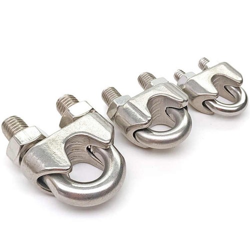 U Shape Bolt Thimble Wire Grips Clamp Clip Rope Cable 316 Stainless ...