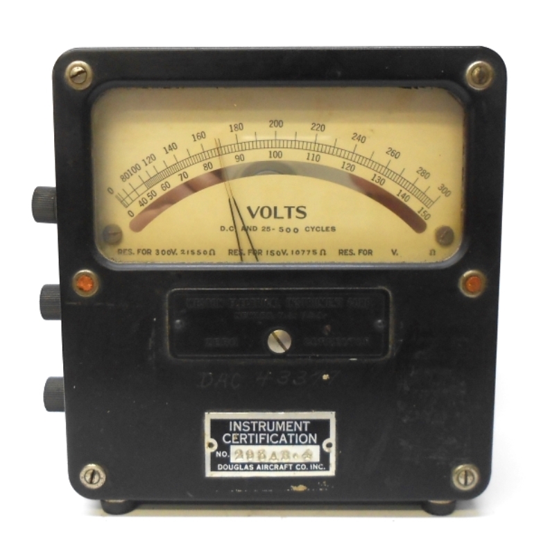 WESTON VOLT METER DC & 25-500 CYCLES, 0-300, 0-150, MODEL 455, #2254 | eBay