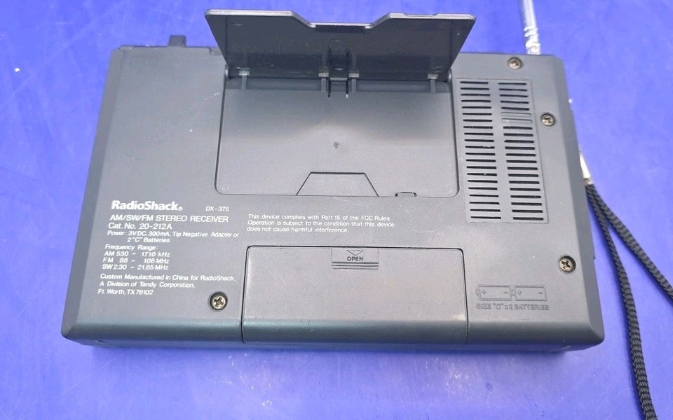 Radio Shack DX-375 AM FM SW Stereo Receiver Cat # 20-212A Shortwave ...