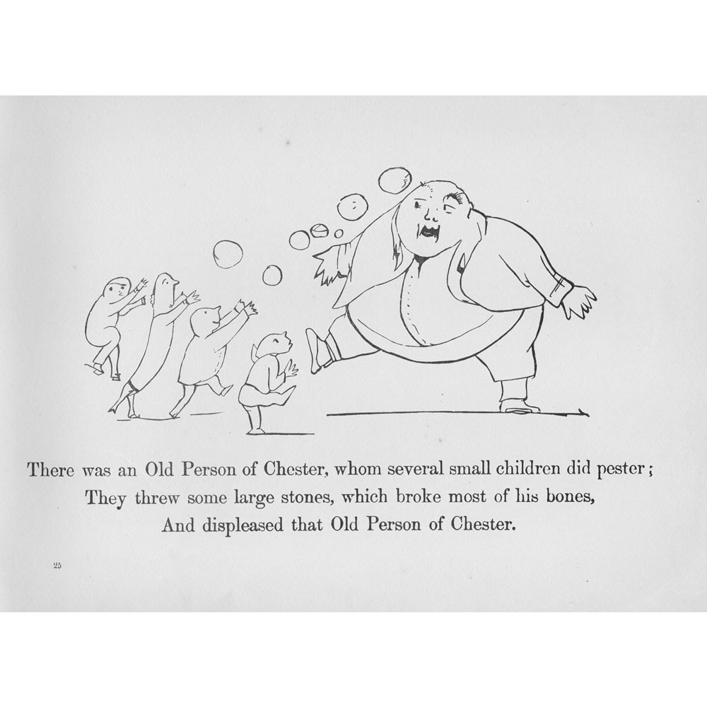 EDWARD LEAR Limerick: There was an Old Person of Chester - Antique ...