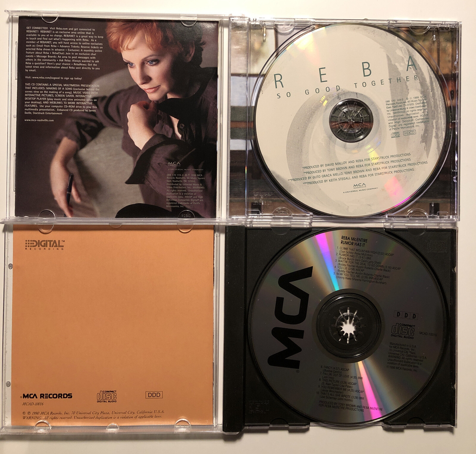 6 CD LOT REBA MCENTIRE STARTING OVER RUMOR SO GOOD BREATHE WHAT AM I ...