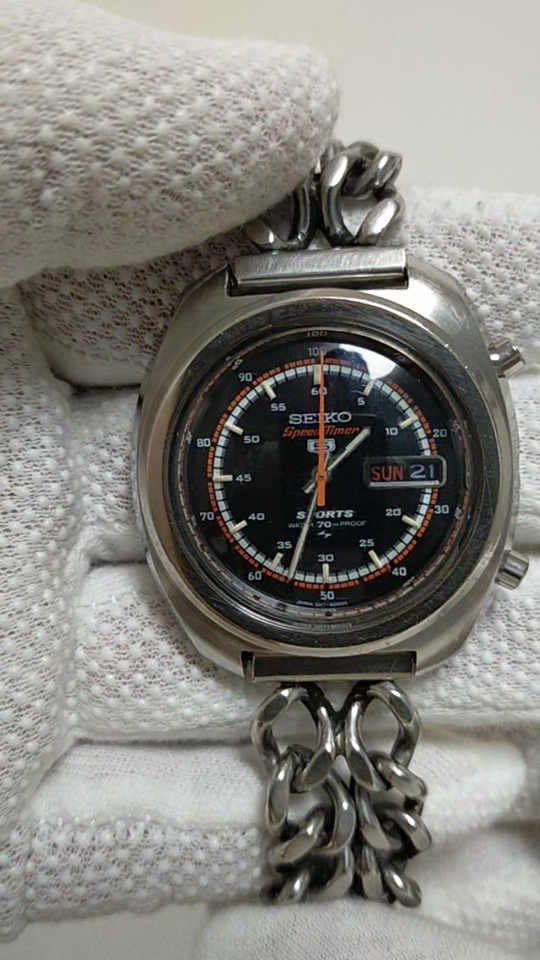 【NEAR MINT】 SEIKO 7017-8000 Speed Timer 21 Jewels 1970Y Automatic ...