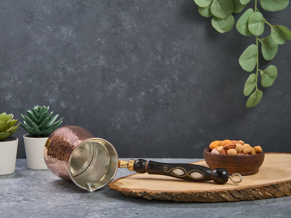 Copper Turkish Greek Coffee Maker Pot, Cezve Briki, Stovetop Copper ...