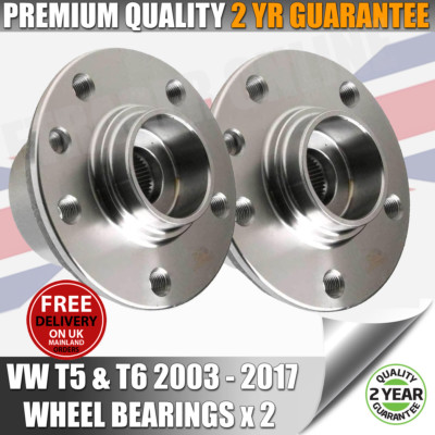 2 X VW VOLKSWAGEN T5 TRANSPORTER REAR HUB WHEEL BEARINGS ALL MODELS ...