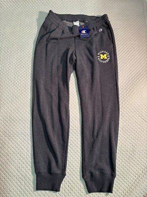 NEW Michigan Wolverines Champion Gray Pocket Jogger Sweatpants Men's M ...