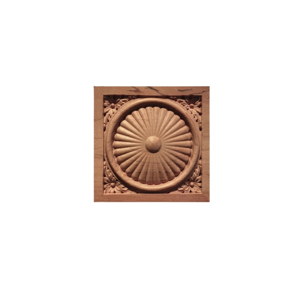 Solid Hardwood carved Rosette / Casing Blocks | eBay