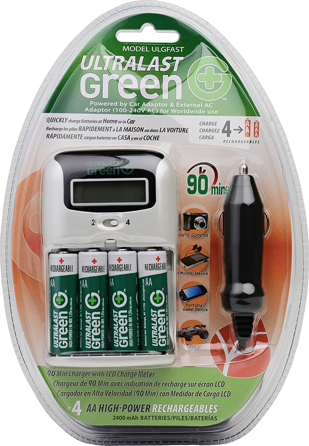ULTRALAST GREEN - ULGFAST - SWIFT HIGH-SPEED FAST AA/AAA BATTERY ...