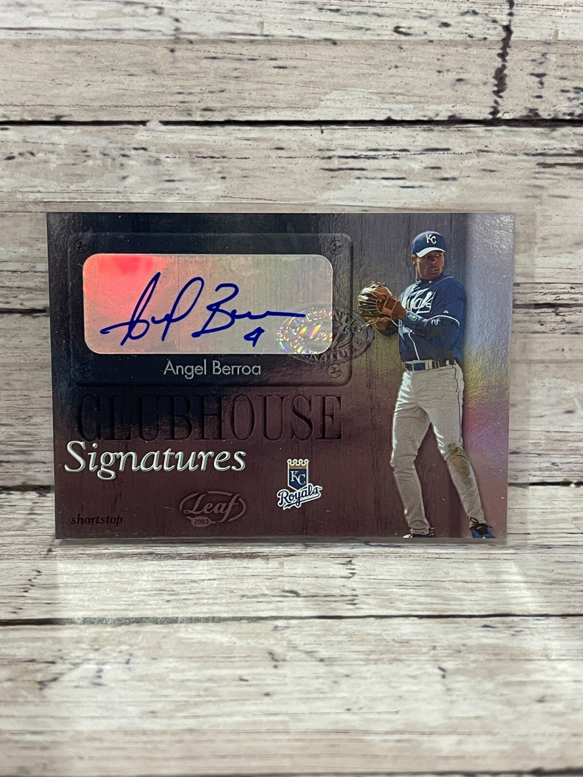 2003 Leaf Clubhouse Signatures Silver #21 Angel Berroa AUTOGRAPH /100 ...