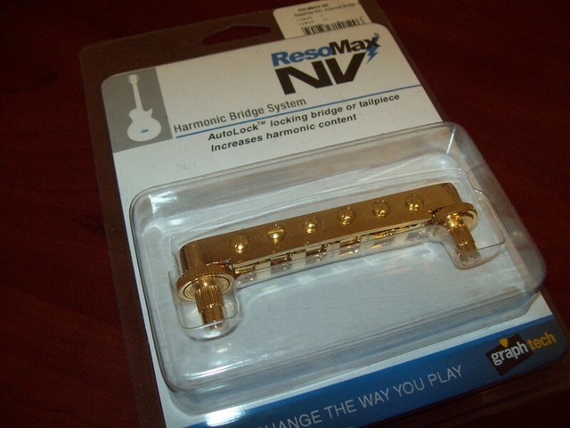 Graph Tech ResoMax Nv1 Guitar Bridge for 4mm Posts Gold for sale online ...