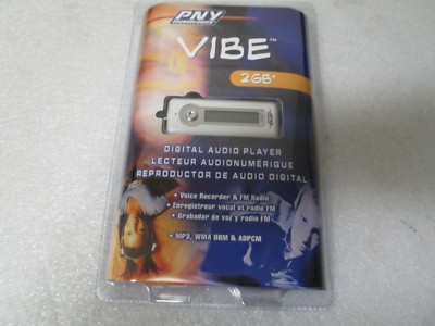 PNY Vibe 2GB Digital Audio Player MP3 WMA DRM & ADPCM Voice Recorder FM ...