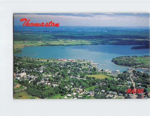 Postcard Aerial View of Thomaston Maine USA | eBay