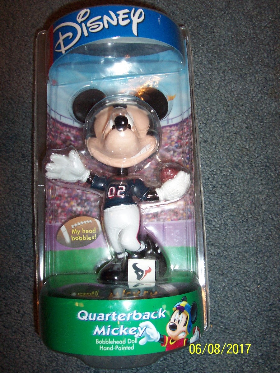 Disney Quarterback Mickey Mouse Bobblehead Hand Painted | eBay