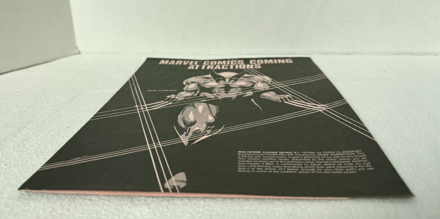 1982 Wolverine Sales Poster and Marvel Coming Attractions Insert | eBay