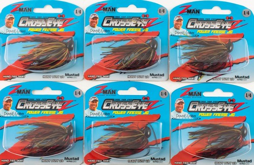 (LOT OF 6) Z-MAN CROSSEYEZ POWER FINESSE JIG 1/4OZ CEPF14-07 NATURAL ...