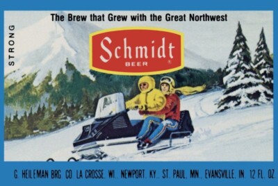 Schmidt Beer Snowmobile Theme NEW Sign 16x24" USA STEEL XL Size | eBay