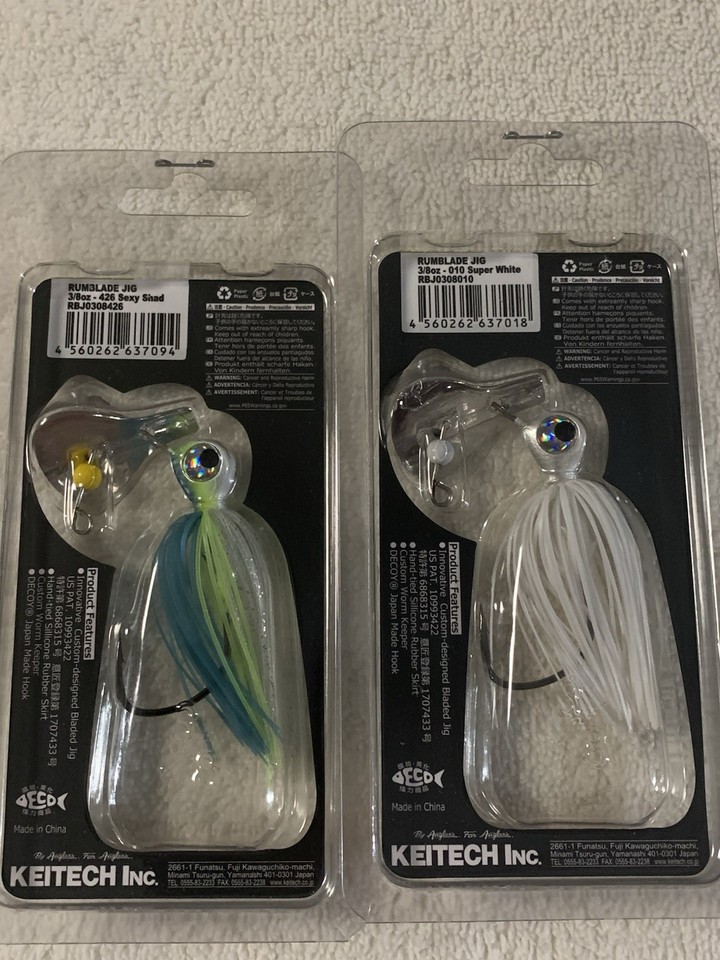 (LOT OF 2). KEITECH RUMBLADE JIG LURES 3/8oz. MULTIPLE COLORS NIP | eBay