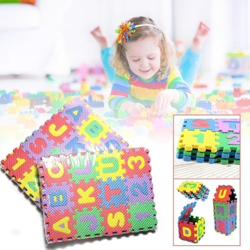 Board Games Foam Puzzle Carpet Letters Numeral Mat Kids Carpet Playmat ...