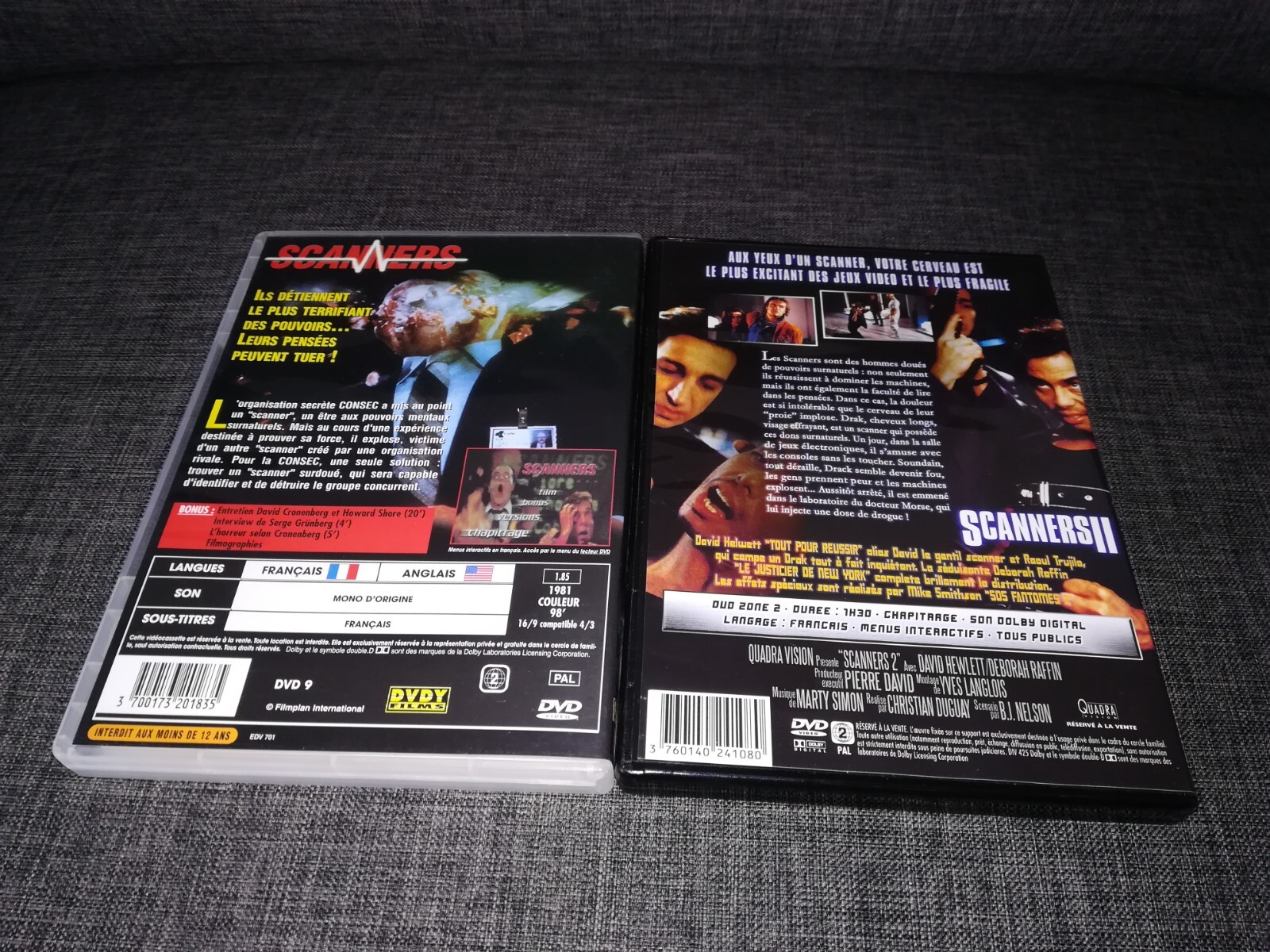 SCANNERS 1 & 2 - Jennifer O'Neill, Michael Ironside, Deborah Raffin (2 ...