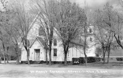 Elkton South Dakota St Marys Catholic Church Real Photo Antique ...