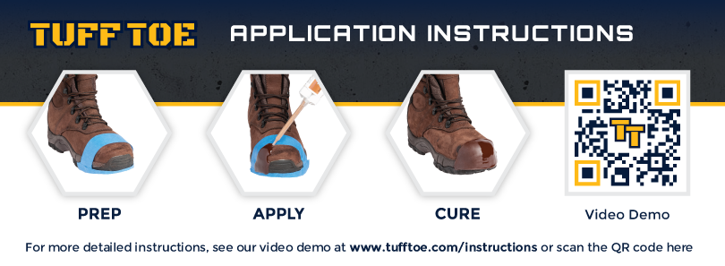 TUFF TOE Original Formula Work Boot Toe Guard Protection & Leather ...