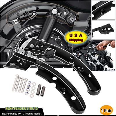 Black Rear Fender Support Bracket For Harley Touring Road Electra Glide ...